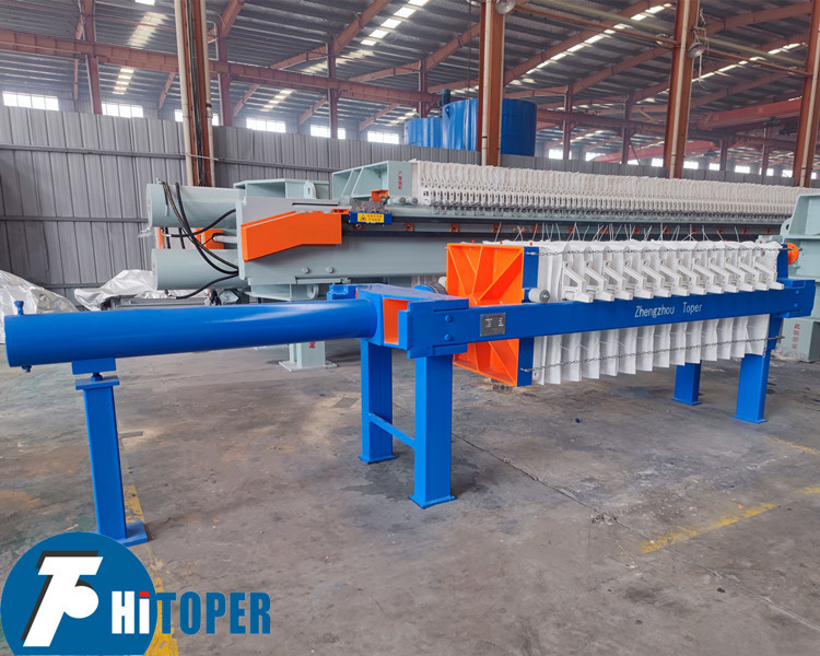 High Efficiency Quick Open Cake Discharge Filter Press , WWTP 10m2 ...